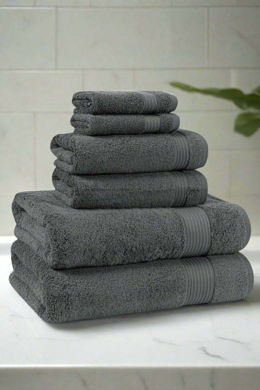 Luxury Allure Turkish Grey Towels - Quick-Drying and Ultra-Soft – Rosie ...